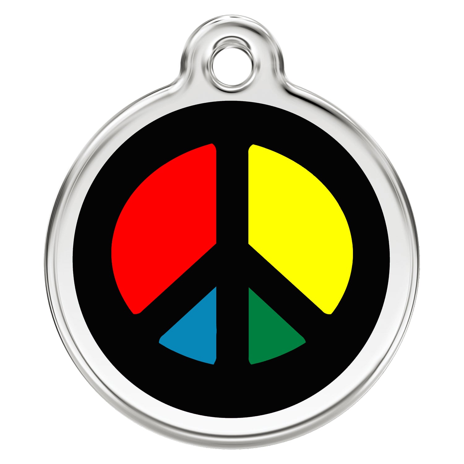 Stainless Steel Enamel Designers Round Peace Sign - My Store